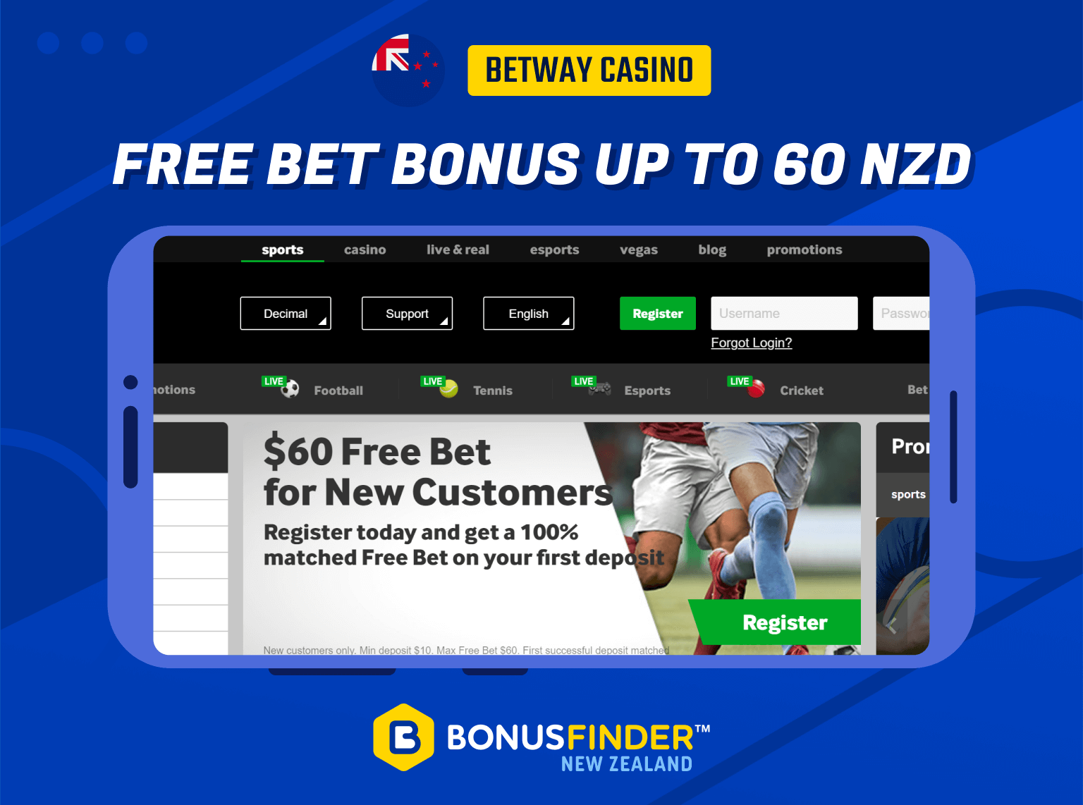 Betway Casino NZ 🎖️ $310 Bonus + 50 Free Spins